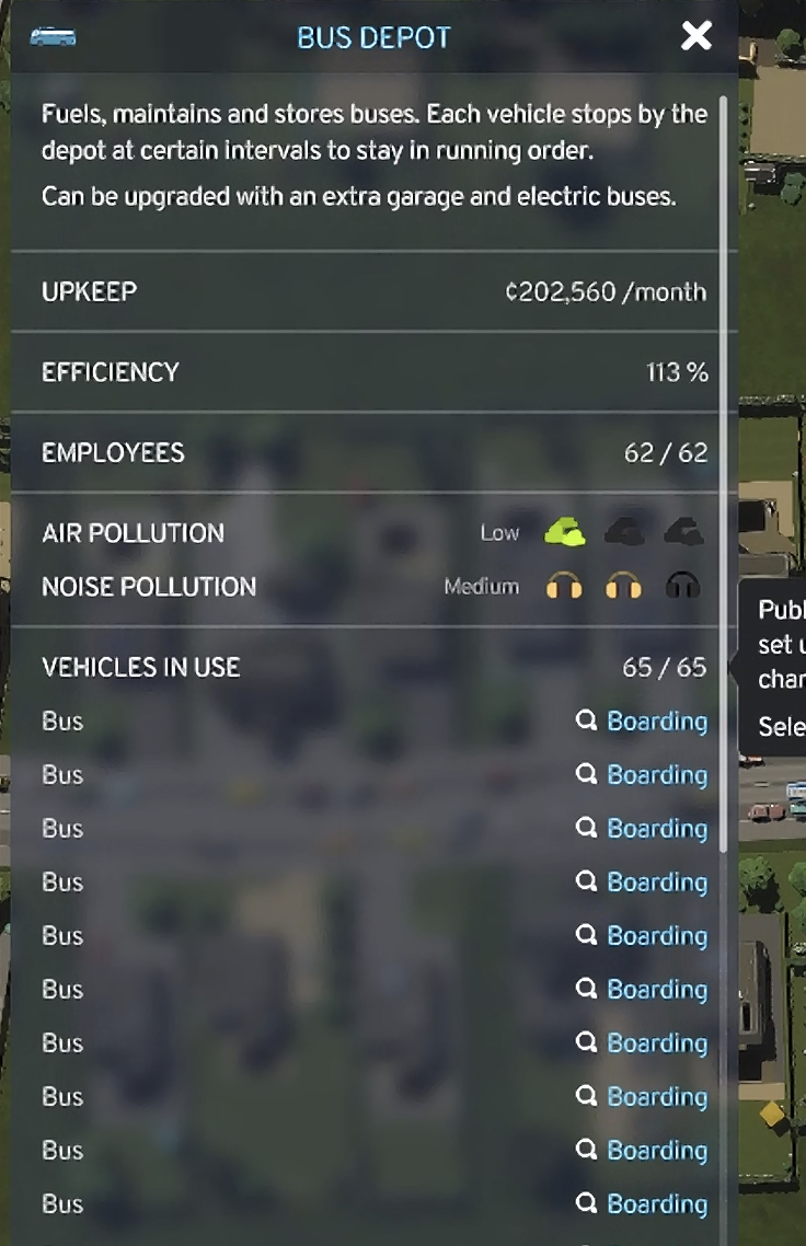 Confirmed - Service buildings have more vehicles than workers(Was: You have more active buses ...